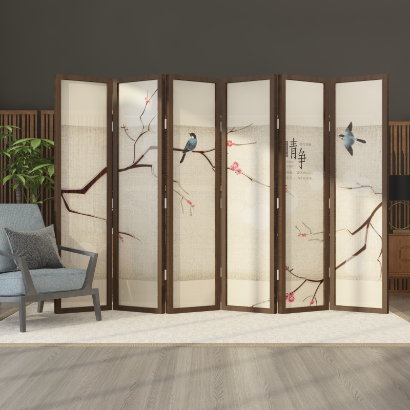 New Chinese screen partition wall living room simple modern decoration ...