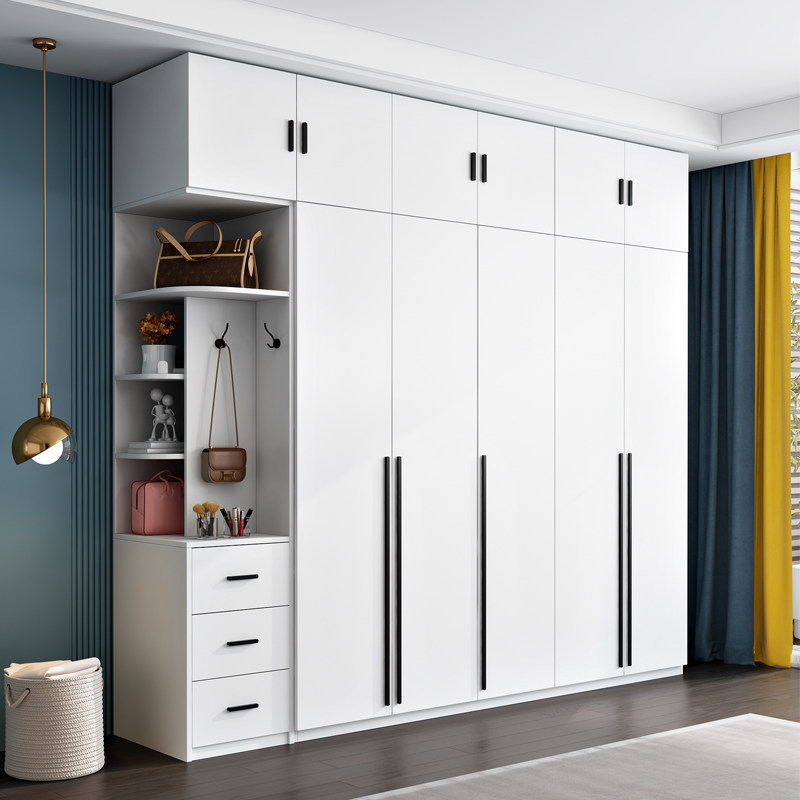 Solid wood ecological multi-layer board wardrobe home bedroom modern ...