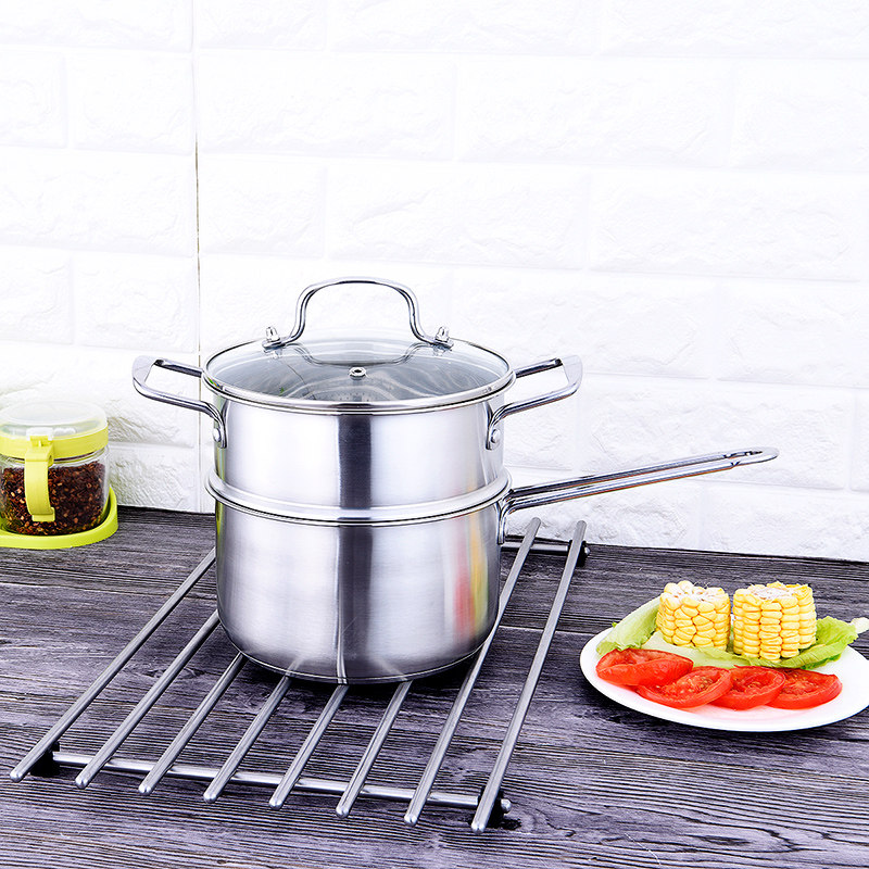 Milk pot 304 stainless steel mini pot to cook noodles Baby food double ...