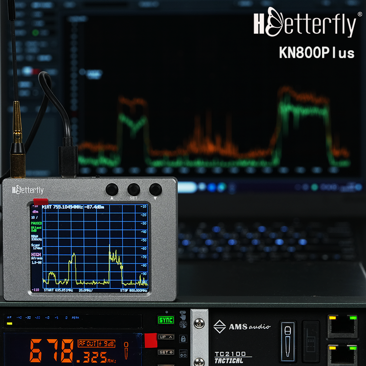 蝴蝶KN800无线话筒干扰检测仪演出自动扫描频率规划WT3-Taobao