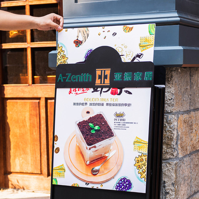 [USD 107.05] Outdoor Iron Billboard Display Board Door Vertical Double ...