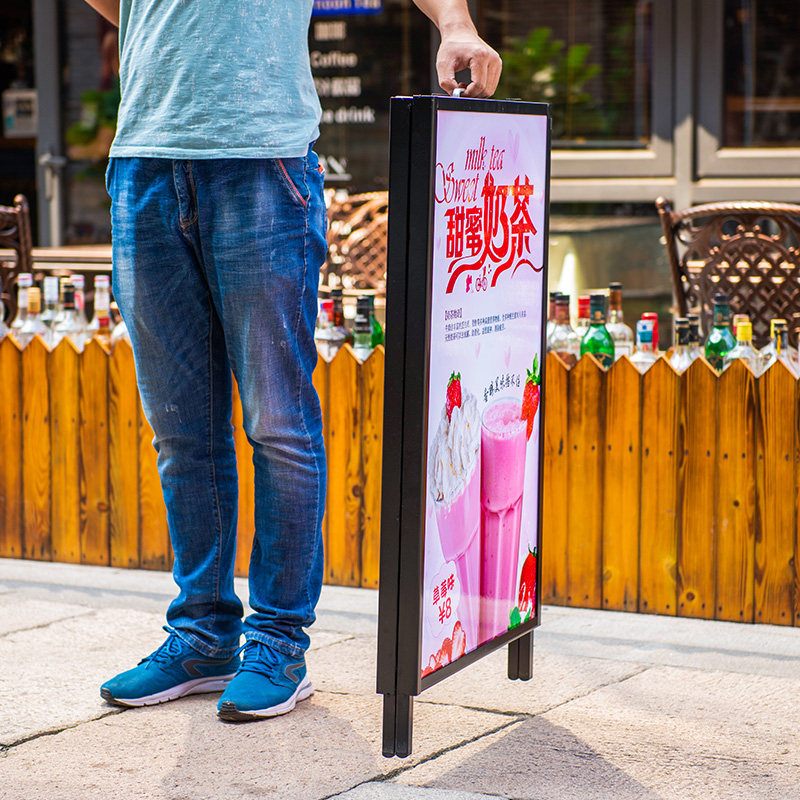 [USD 107.05] Outdoor Iron Billboard Display Board Door Vertical Double ...