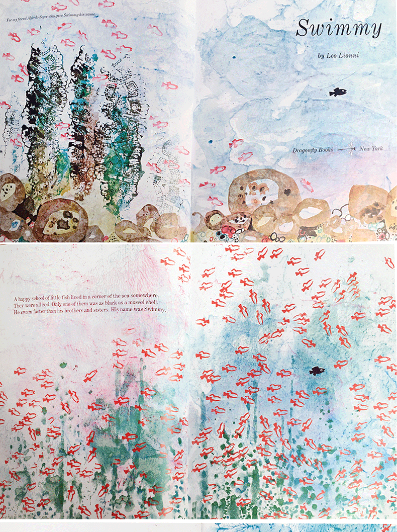 小黑鱼 英文原版绘本 Swimmy 凯迪克银奖 吴敏兰书单 Leo Lionni-阿里巴巴