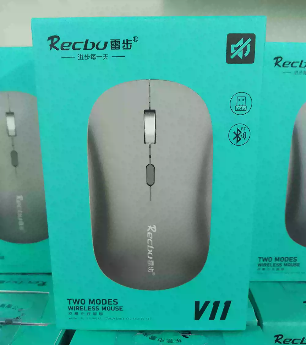 recbu雷步无线鼠标V11新款上线蓝牙无线双模连接静音鼠标V10