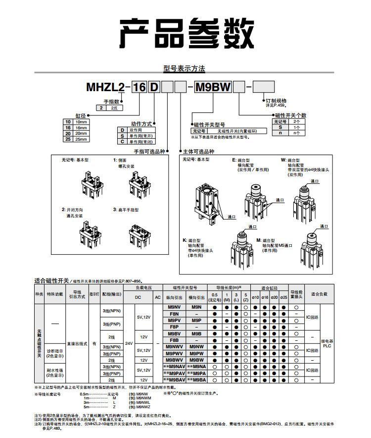 MHZL2-10D/16D/20D/25D/32D 长行程平行机械夹 手指气缸-阿里巴巴