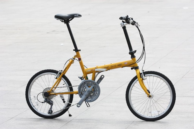 Taiwan import Gongxue Society KHS F20-T23 24 speed 406 wheel group folding bicycle Beijing can ...