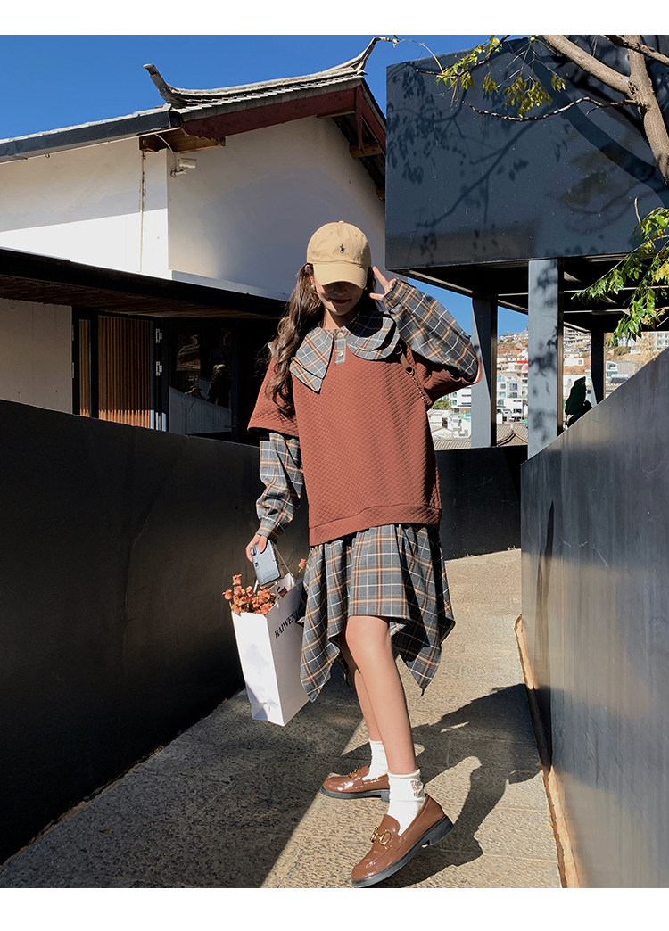 现货2023秋新款假两件卫衣连衣裙2C317-9301-P125控178_美俪侎259-2C317-9301 - 杭州女装网