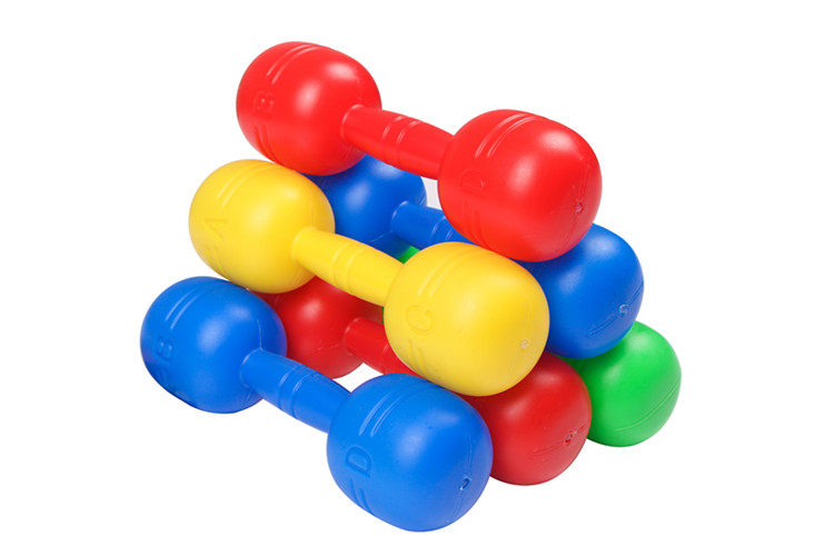 Kindergarten apparatus exercise large dumbbell plastic toy children ...