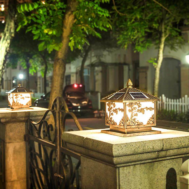 Door post waterproof square courtyard lamp post headlight outdoor wall ...