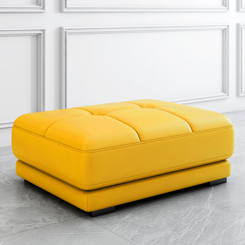 [USD 33.39] Genuine leather sofa foot pedal single stool living room ...