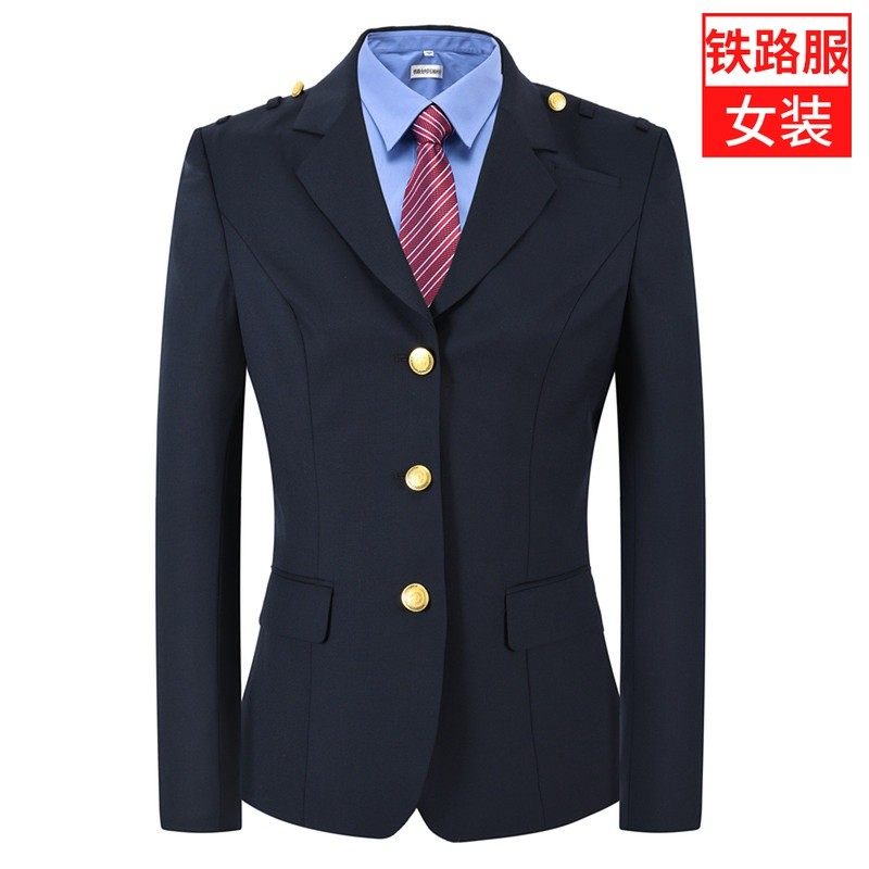 [USD 67.87] New Railway Uniform Suit 19-style men's and women's spring ...