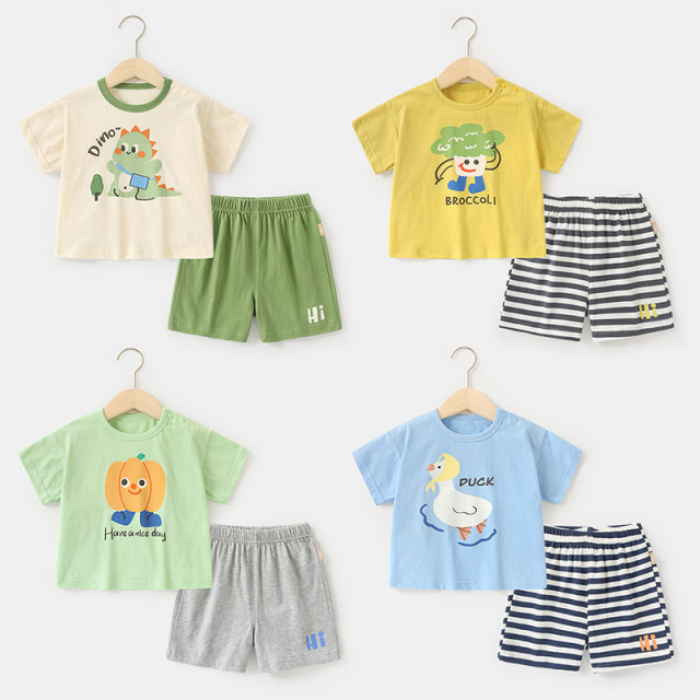 Baby Clothes Casual Short Sleeve Shorts Suit Summer Clothes Boys and ...