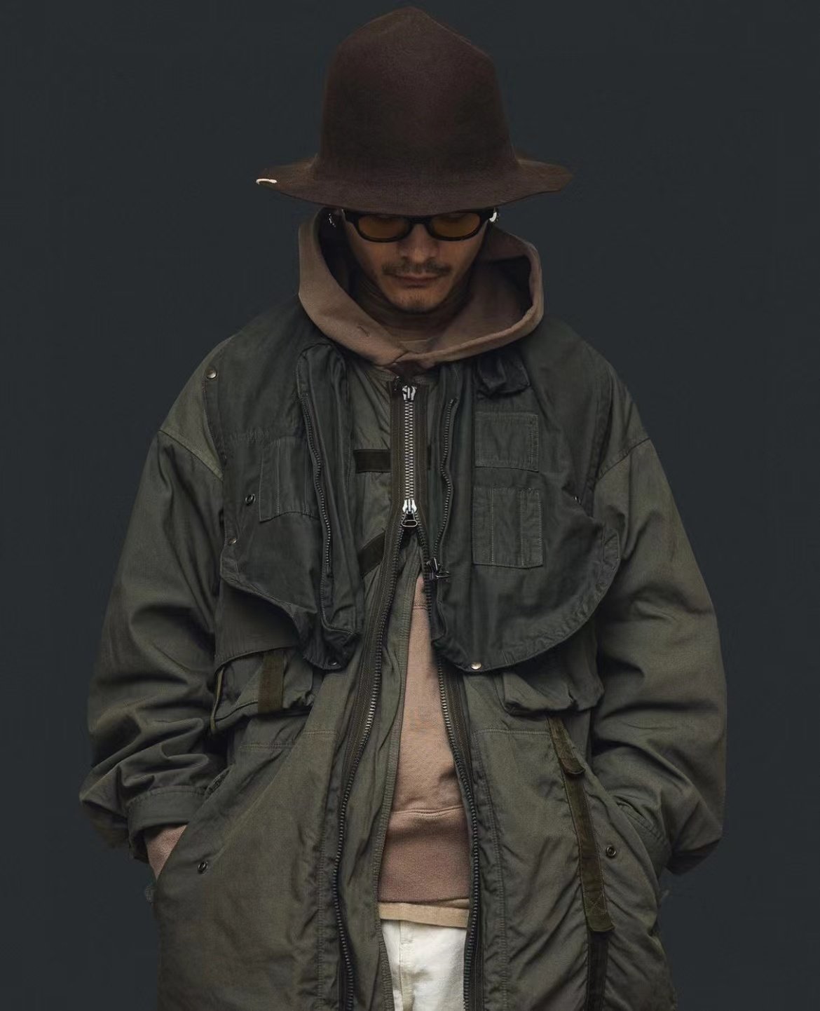 VISVIM FIL 20AW PARATROOPER COAT水洗泥染傘兵大衣中村日潮外套