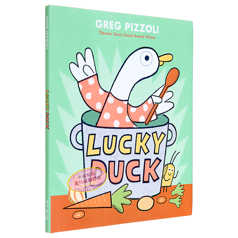 幸运的鸭子 Greg Pizzoli Lucky Duck 英文原版 儿童绘本 动物故事图画书 精装精品绘本 进口儿童读物3-7岁 又日新