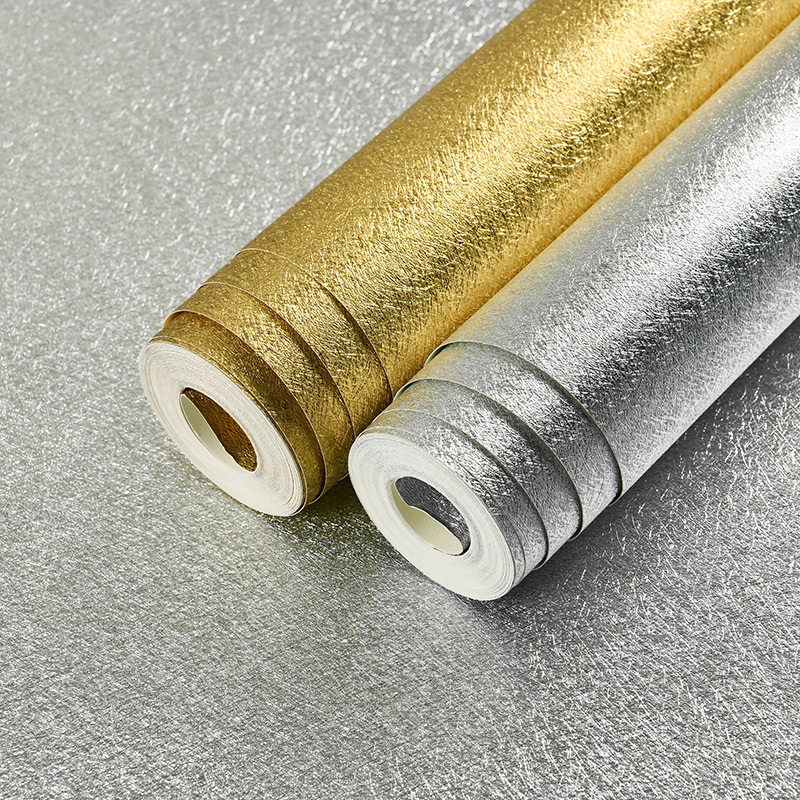 [USD 23.96] Waterproof Gold Foil Wallpaper Gold Silver Wallpaper KTV ...
