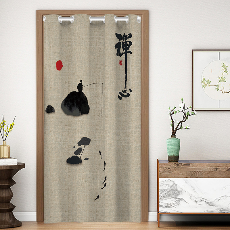 Chinese style zen door curtain partition curtain, how to create a quiet ...
