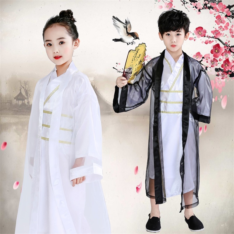 Children's chinese ancient wushu martial arts clothing hanfu warrior ...