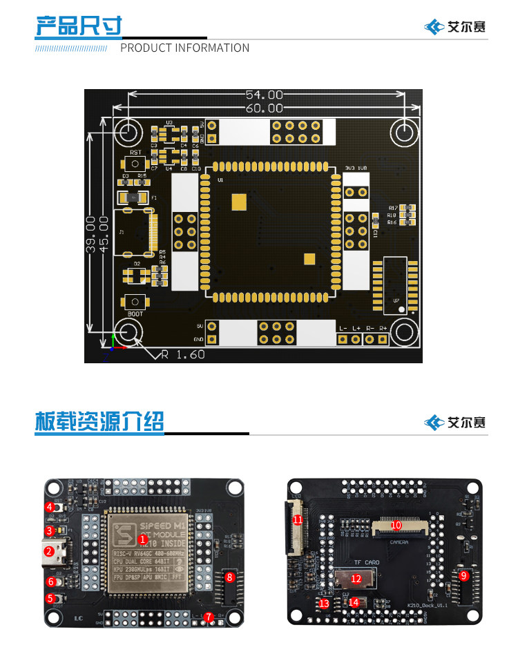 Kendryte K210 开发板 AI 深度学习 IOT 机器视觉 Dock版本-阿里巴巴
