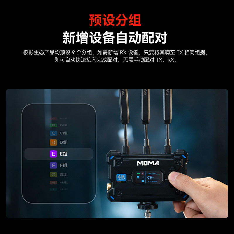 猛玛moma极影S 4K双频无线图传：🚀400米超远距离一拖四，直播监控新神器！🎥-无线传输设备-淘宝好物网