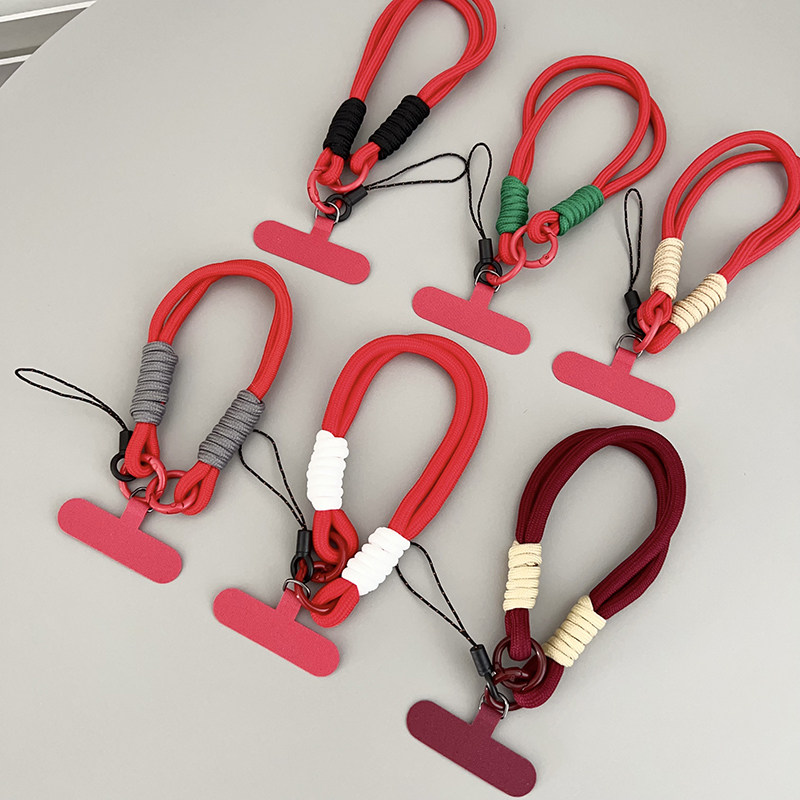 2025's hottest trend: chinese red phone lanyard! featuring a wine-red ...