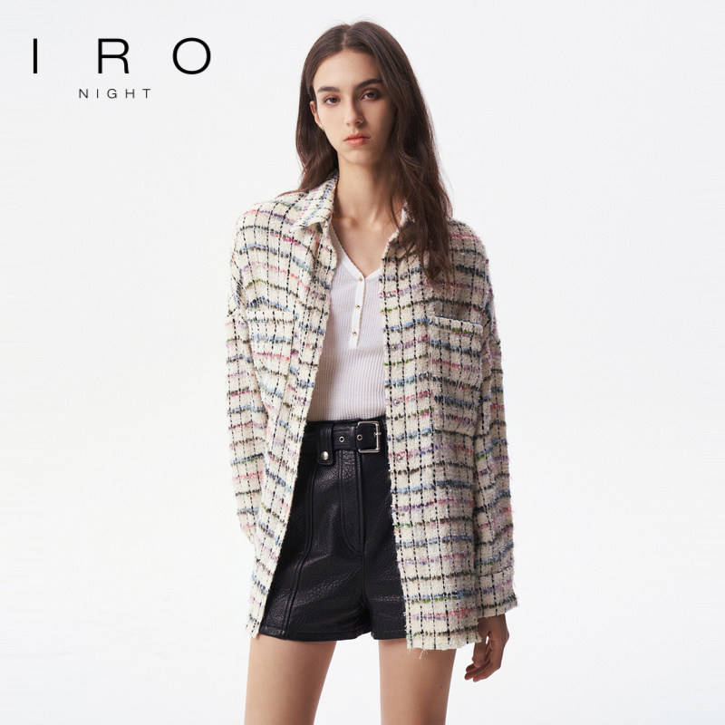 IRO Night 格纹衬衫外套：解锁冬日轻奢时尚，穿出你的法式风情！🌟-衬衫-淘宝百科网