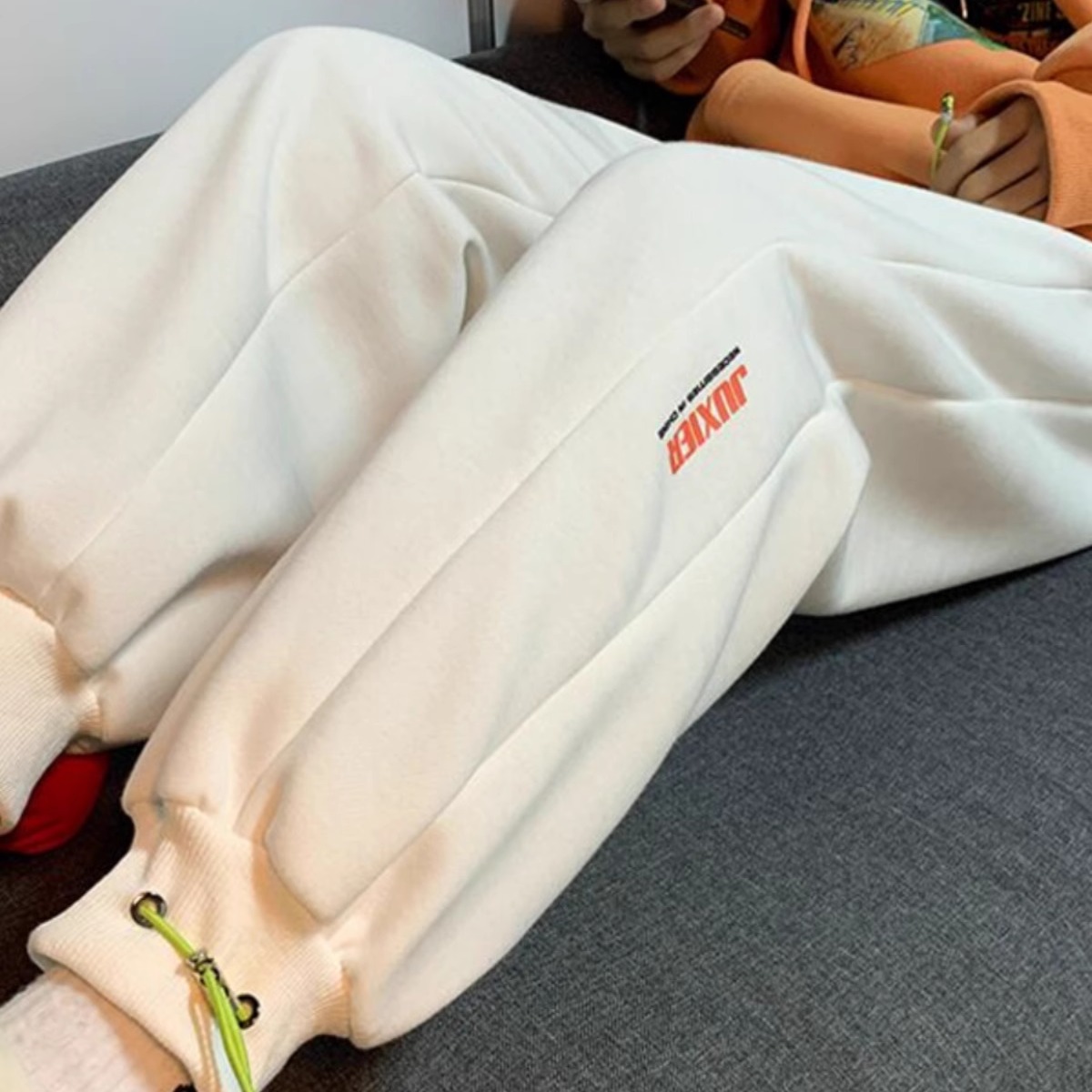 特大码300斤秋冬新款百搭抽绳束脚裤男女ins潮牌运动裤休闲哈伦裤-Taobao