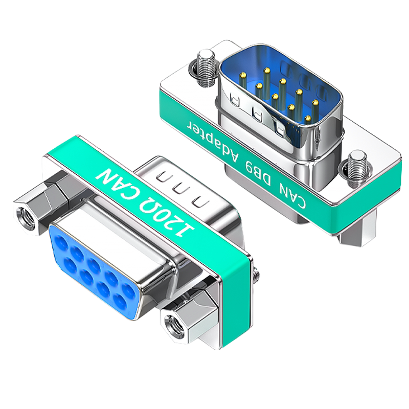 DB9 Male to Female to Female Adapter | CAN Bus Terminal Resistance 120Ω | 9-Pin Serial Port ...