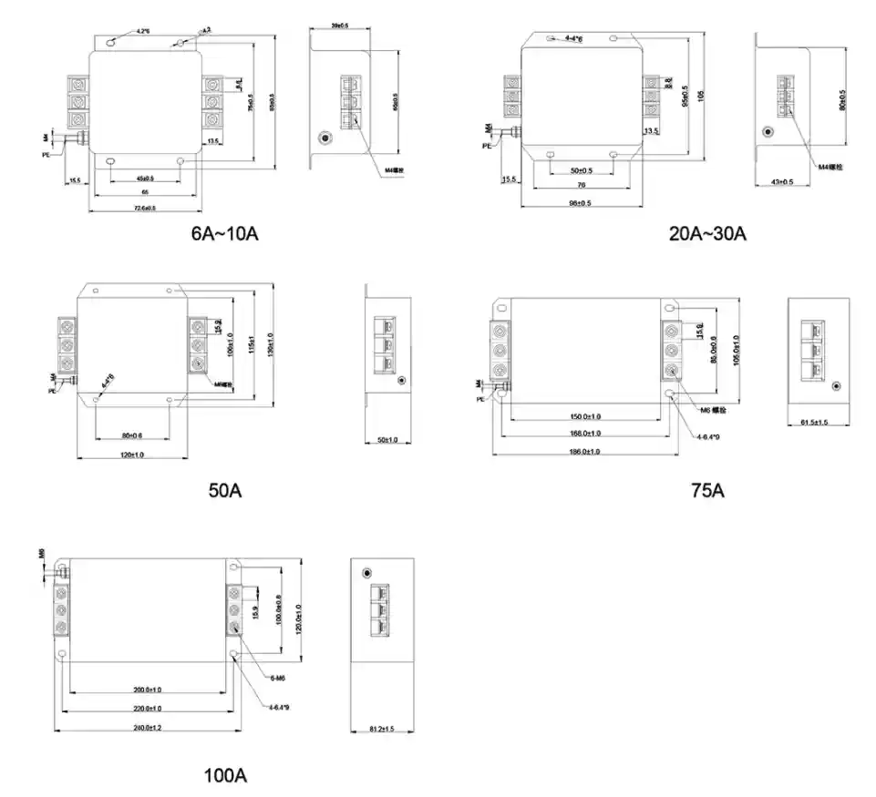 上恒SH360三相电源滤波器 抗干扰 源头厂家品质好货