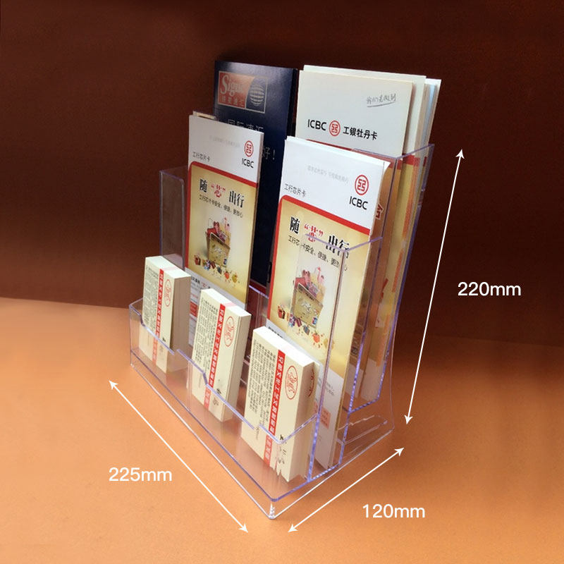 [USD 14.24] Transparent information rack Front desk business card rack ...