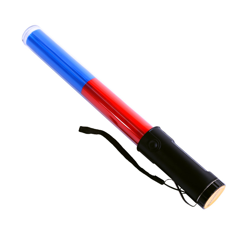 Rechargeable traffic baton night safety warning stick LED glowing flash ...