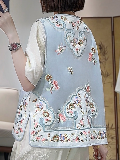 New Chinese style light Chinese style vest modified Chinese top Hanfu ...