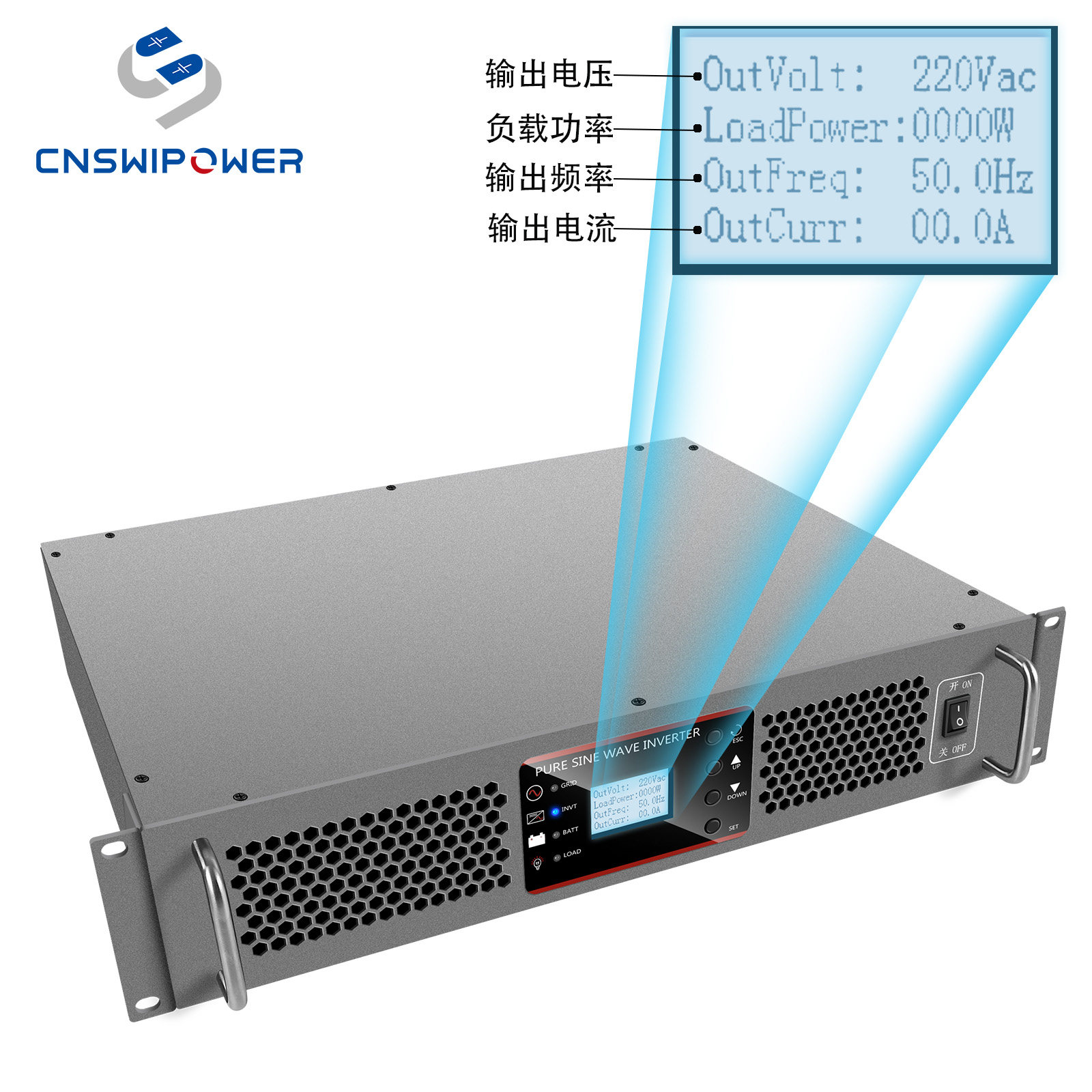 机架式电力逆变器电源DC110V转AC220V：解锁H1K-110的黑科技，让直流变交流不再是难题！-逆变器-淘宝百科网