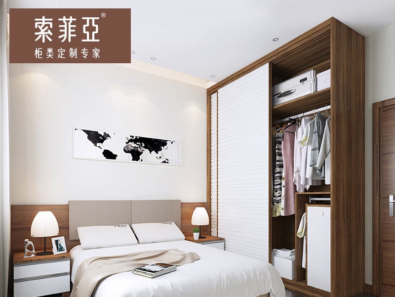 索菲亚全屋定制衣柜：步入式衣帽间的奢华享受，一门到顶的整体卧室衣柜家装家具新趋势-定制走入式衣柜-淘宝百科网