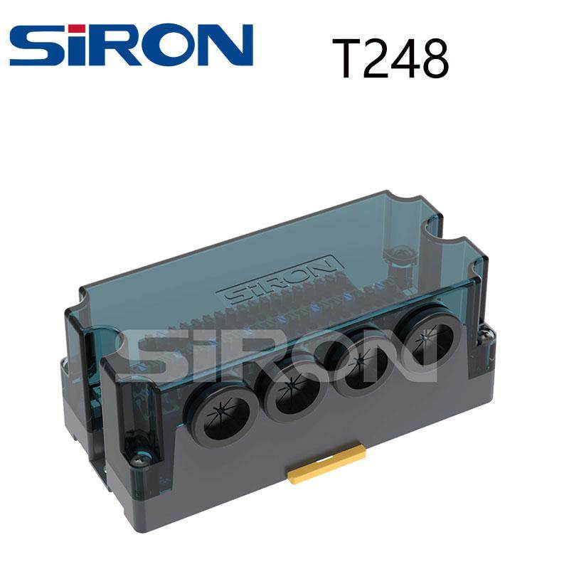 胜蓝SIRON信号连接输入/输出弹片式端子台T248-4/6/8/10/12/16-P
