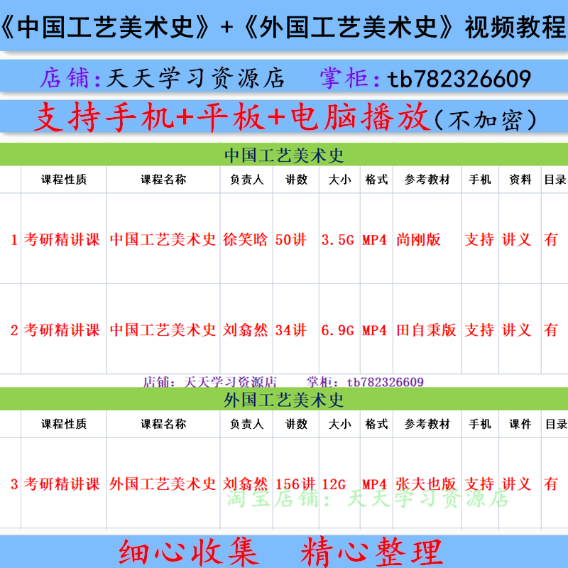 [USD 6.88] Chinese and foreign arts and crafts history video tutorials ...
