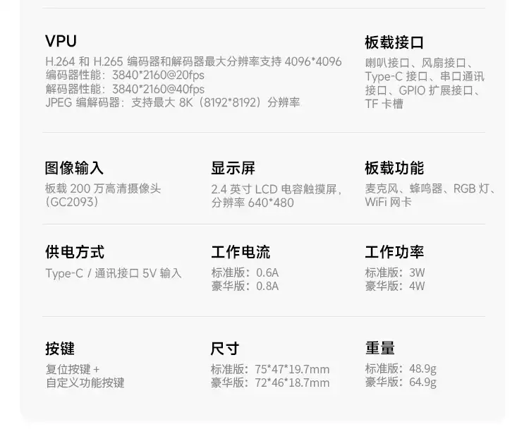 亚博智能K230视觉识别模组含K210传感器开发板 CanMV摄像头AI模型 可调支架套件选择