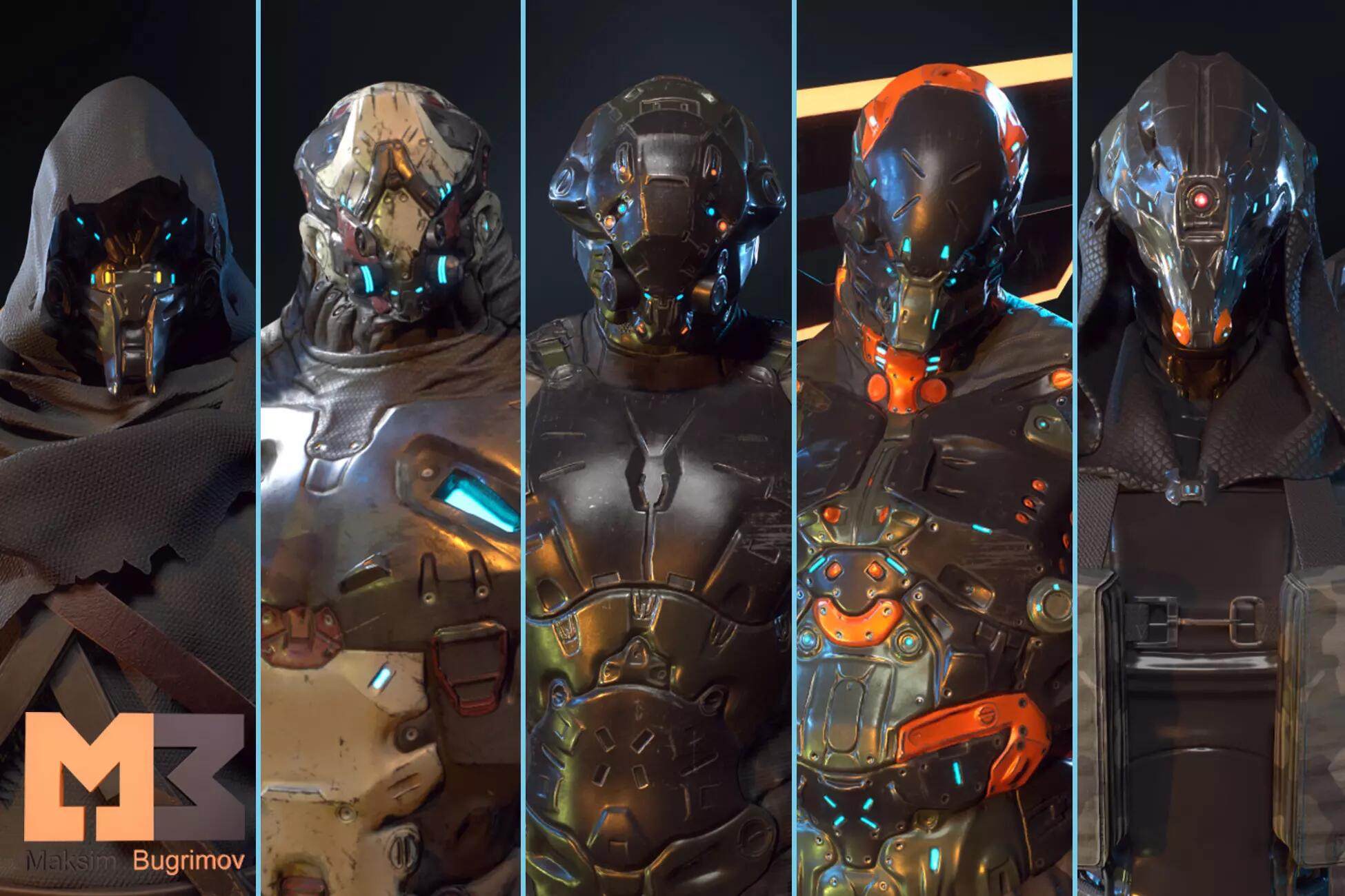 Unity3D科幻赛博朋克角色人物模型包Sci-Fi Characters Pack 1.0-cg男孩