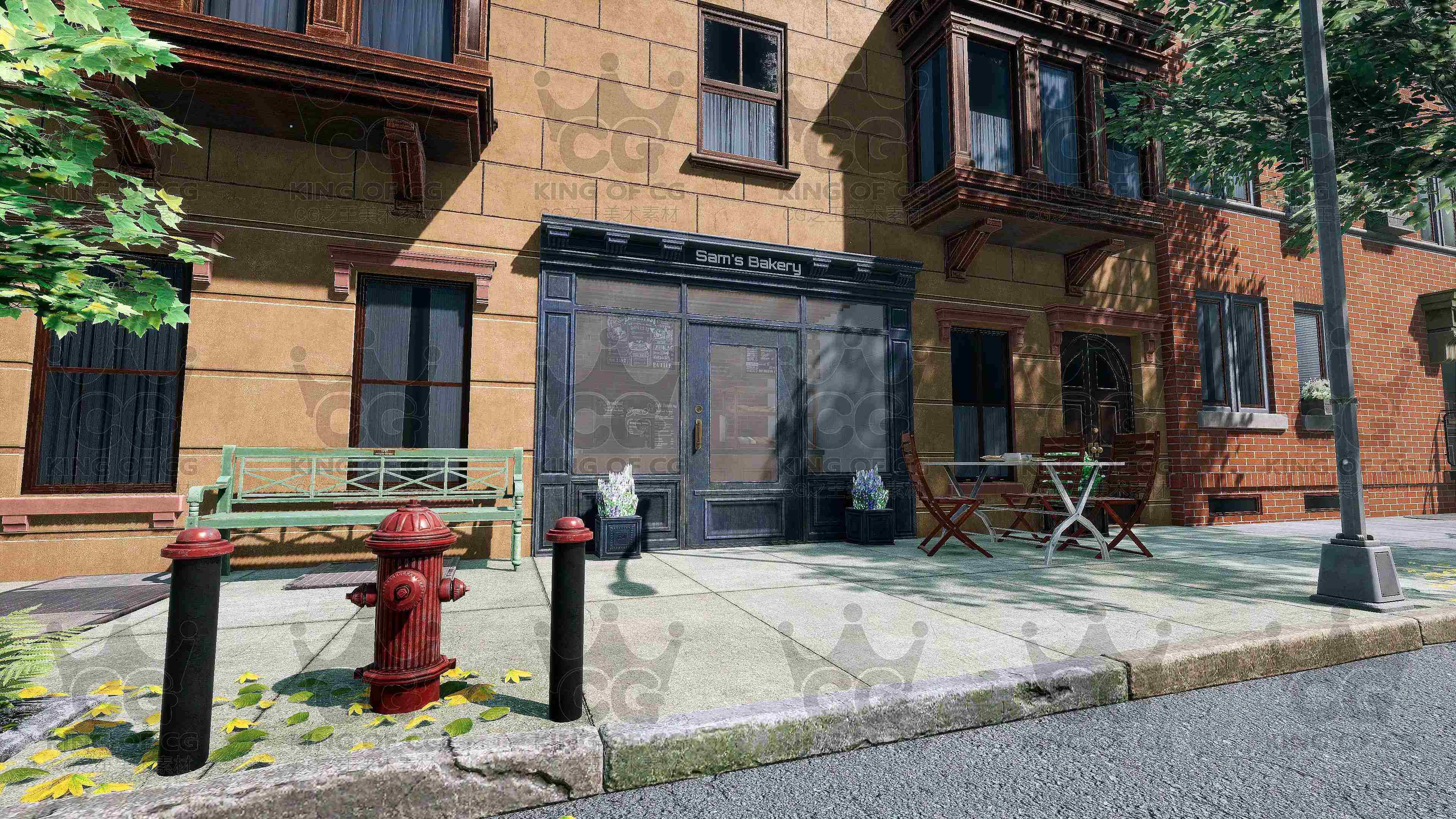 Unity3D现代西方纽约城市街道建筑场景模型Street New York 1.5-cg男孩