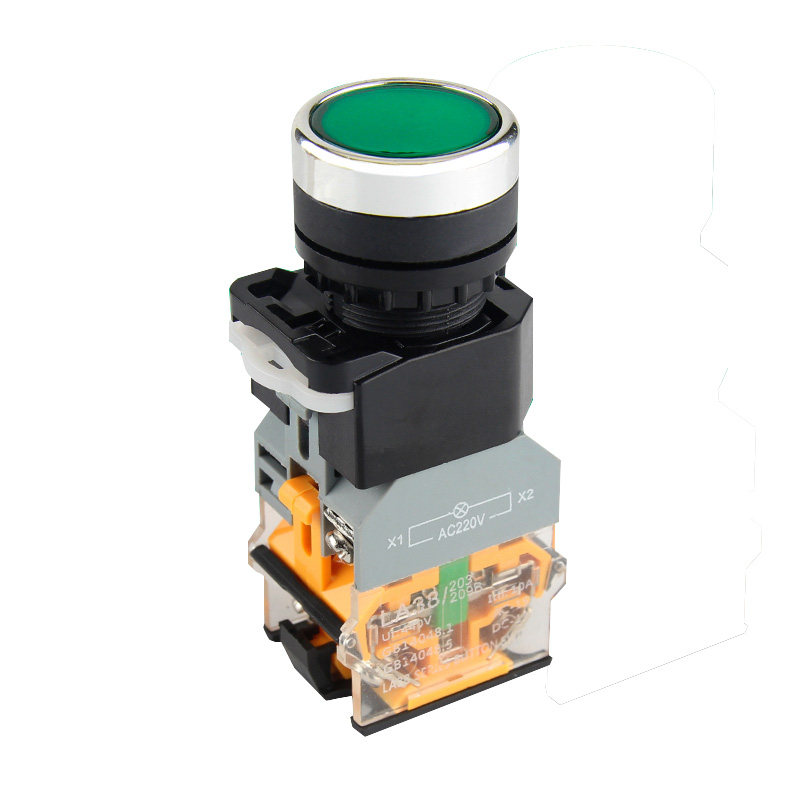 LAY39LA38-11D Illuminated self-reset button Switch flat button Start ...