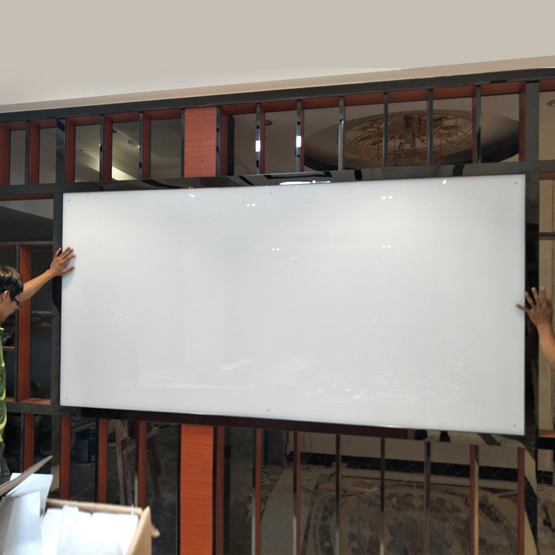 [USD 298.57] Magnetic steel glass whiteboard stainless steel border ...