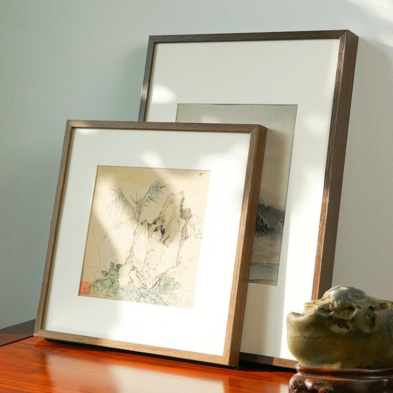 Chinese wood grain painting and calligraphy mounting frames: elevate ...