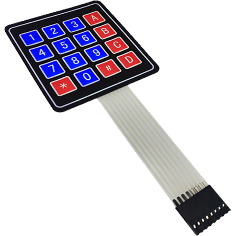 4*4 matrix keyboard 4x4 matrix membrane switch membrane key control panel microcontroller ...