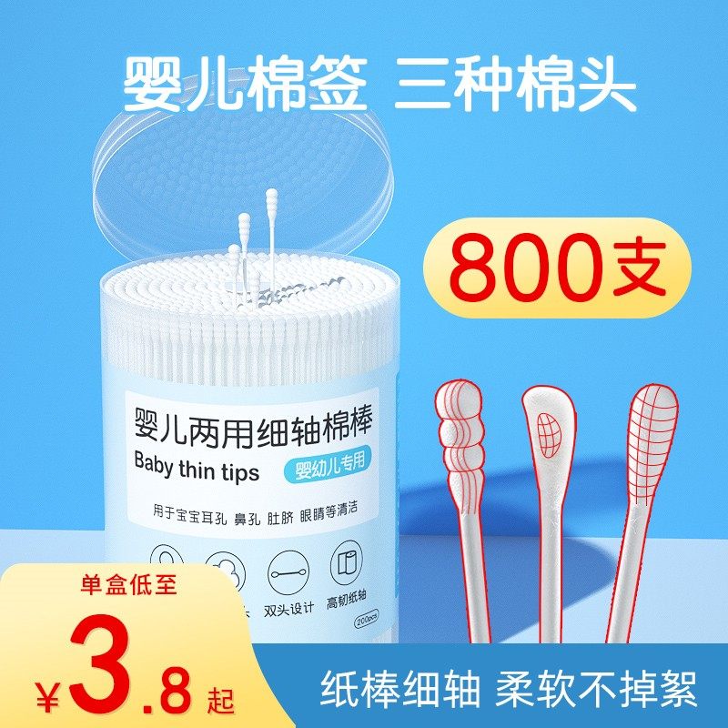 Baby cotton swab ultra-fine tip review | newborn-safe ear & nose ...