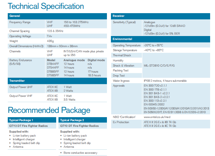 适用英特尔DT885FF英国ENTEL消防员UHF数字防爆对讲机船舶海事-阿里巴巴