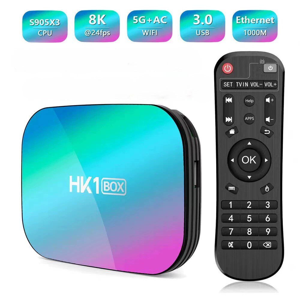 HK1 BOX Set-top Box S905X3 Android 9.0 Network Player tvbox-淘宝Taobao ...