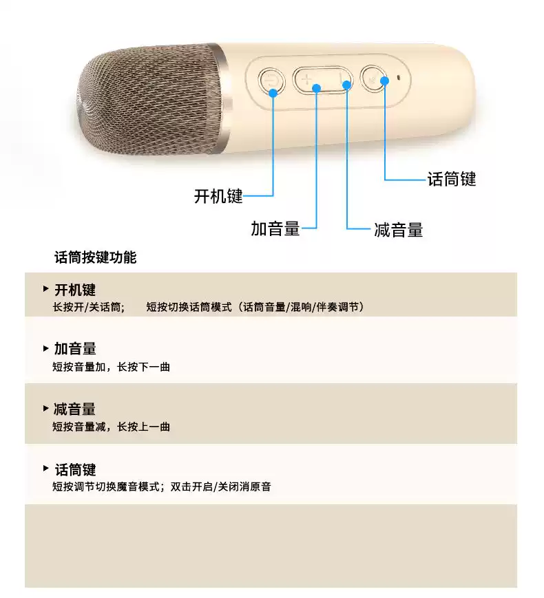 K12蓝牙音箱麦克风一体麦家庭音响蓝牙音箱全民K歌家用无线套装-Taobao