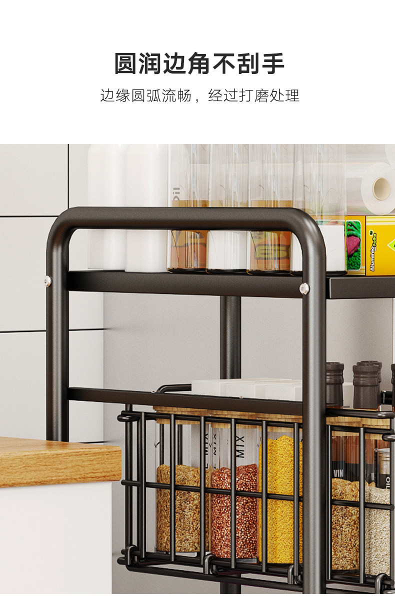 Drawer-type Kitchen Storage Rack Floor-standing Vegetable Trolley ...