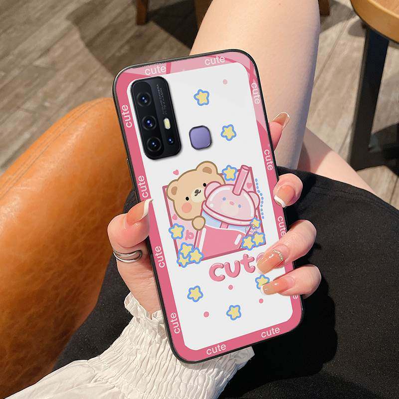 Cute drink vivoz6 mobile phone protection shell z5x tempered glass ...