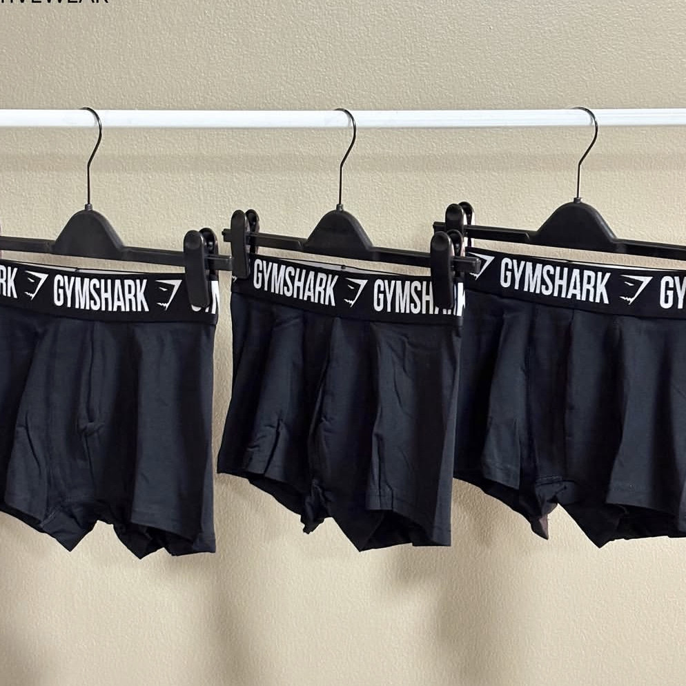 现货GYMSHARK Boxers Brief三条装：男子运动休闲新宠，亲肤弹性平角内裤，穿出自信与舒适！-运动内裤-淘宝好物网