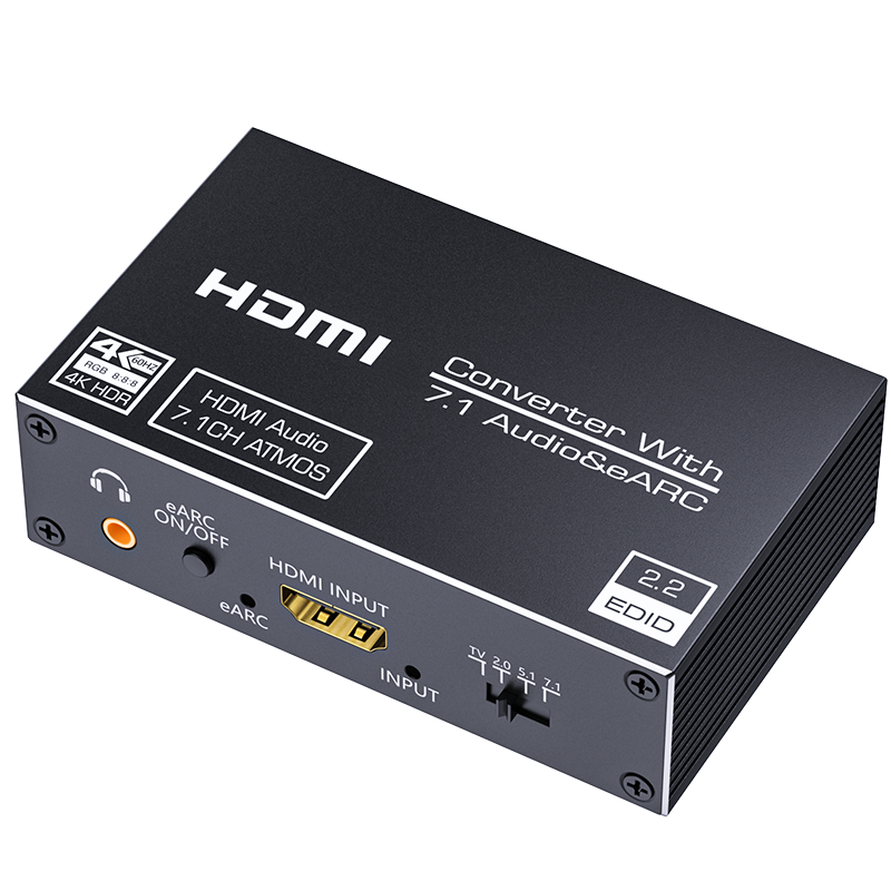 HDMI ARC音頻轉換器 eARC音頻回傳7.1杜比 適用小米電視/海信/TCL/華為智慧屏/極米投影儀高清HDMI接音響功放